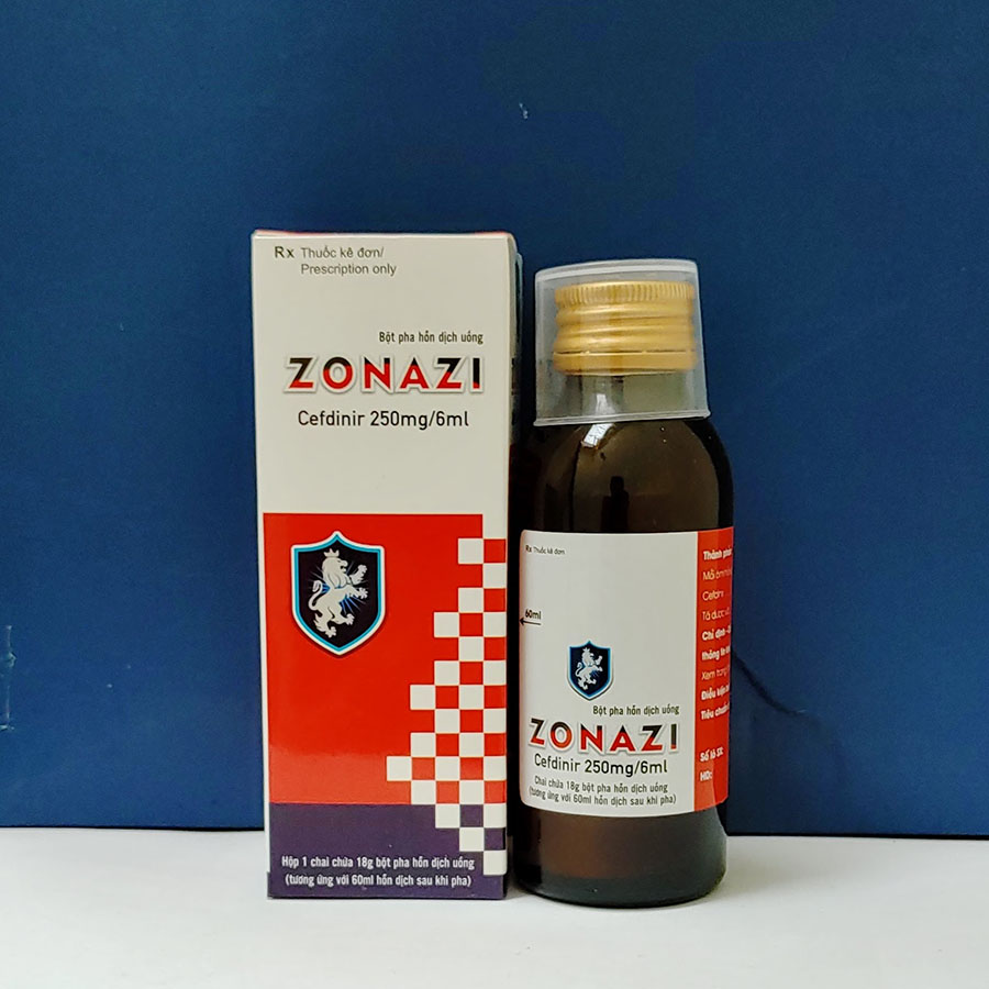Zonazi (cefdinir 250mg) bột pha hỗn dịch - Mua thuốc online